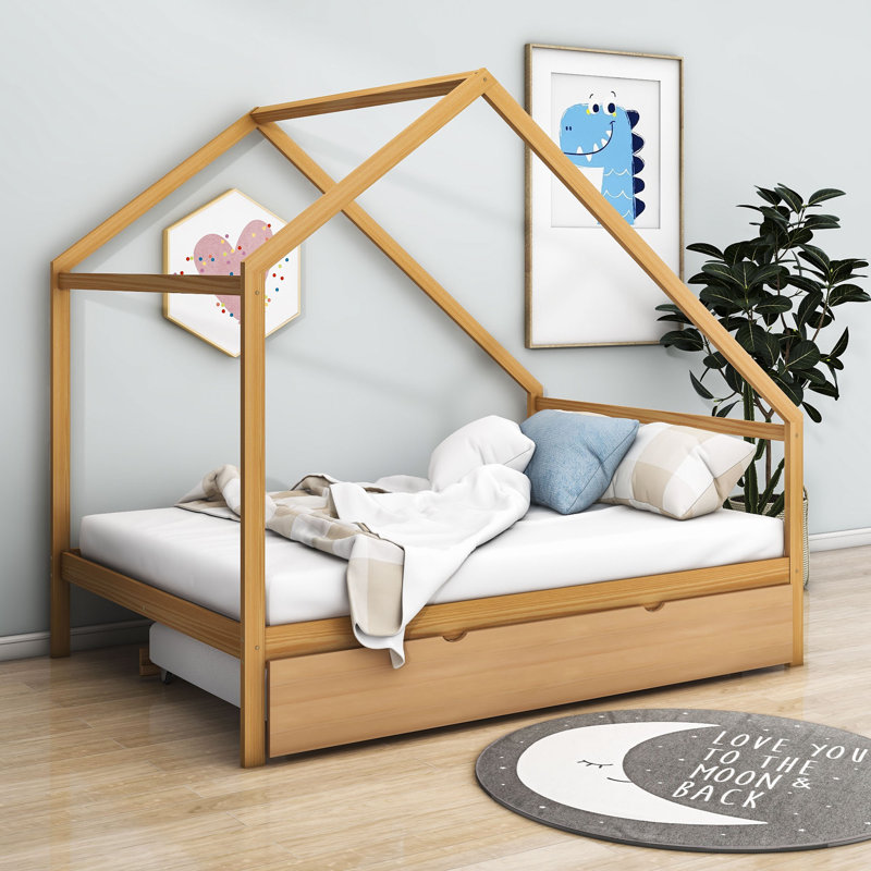 Isabelle Max Full Double Platform Bed with Trundle Reviews Wayfair